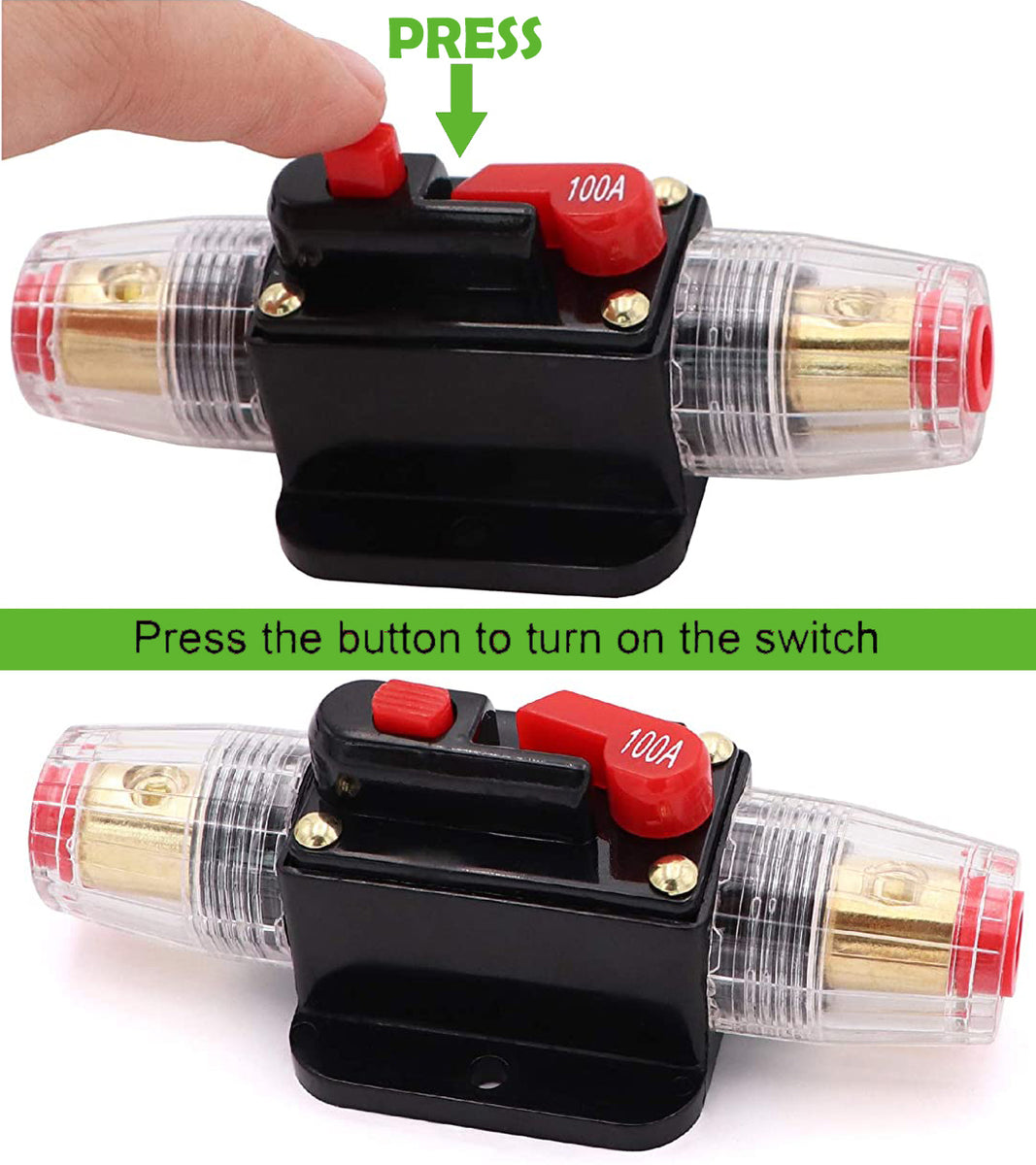 100A Reset Fuse Holder 12V-24V DC car boat marine 2PCS - #FUSEO-70102 ...