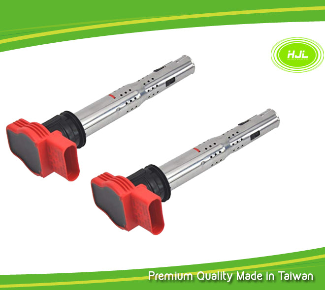 2PCS AUDI R8 Red Coil Pack 2.0TFSI 2.0TSI A3 GOLF 5 LEON- #24088-73102 ...